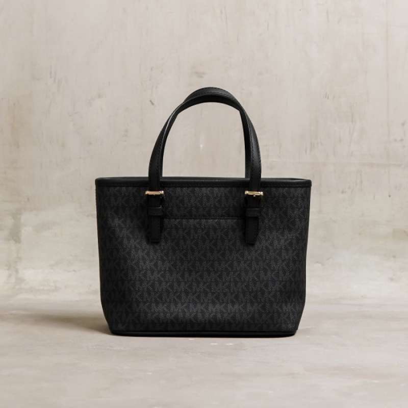 Jual Tas Michael Kors Mk Monogram Black Ghw Zip Tote Bag 100% Original ...