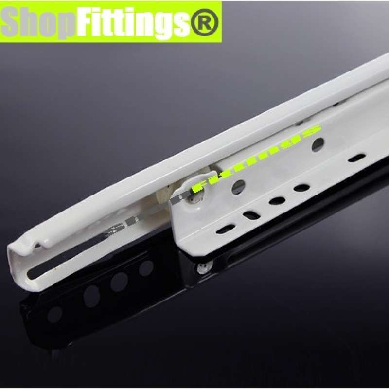 Jual Rel Laci Putih Biasa Single Track White Drawer Slide Roller Runner ...