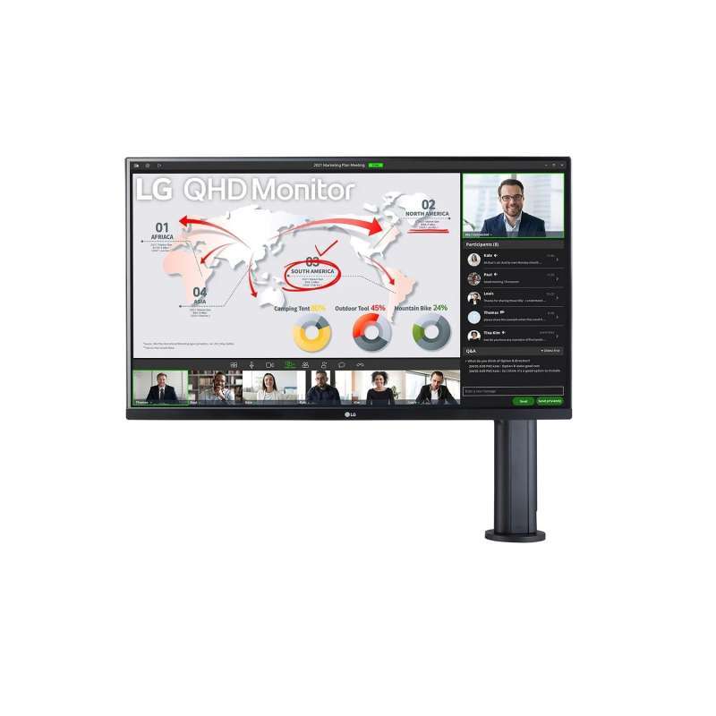 Promo LG 32QP880N-B 32 Inch Monitor UltraFine IPS QHD with Ergo Stand ...