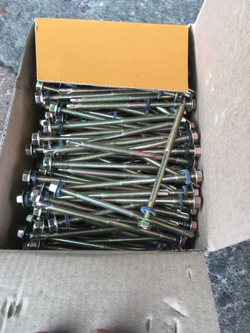 Jual Skrup /sekrup baut roofing 10 cm / 12 x 100 1kotak isi @250 pcs di ...