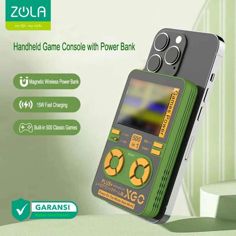 Promo Zola Game Powerbank MagSafe Fast Wireless Charging With 500 Retro ...
