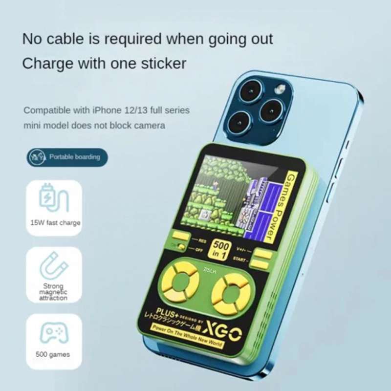 Promo Zola Game Powerbank MagSafe Fast Wireless Charging With 500 Retro ...