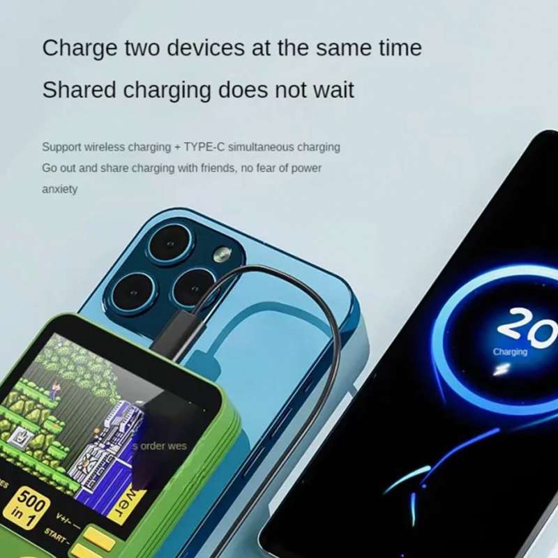 Promo Zola Game Powerbank MagSafe Fast Wireless Charging With 500 Retro ...