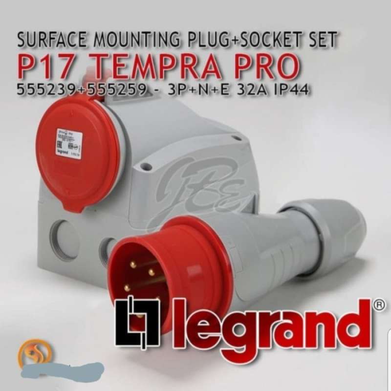 Promo Legrand Surface Monting Plug +Socket Set 3P+N+E/5 Pin 32A 555239+55259 Diskon 23% di ...