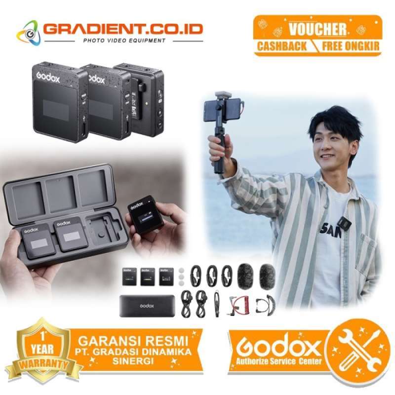 Promo Godox Movelink Ii M2 Wireless Microphone 2-Person 3.5Mm - 2.4Ghz ...