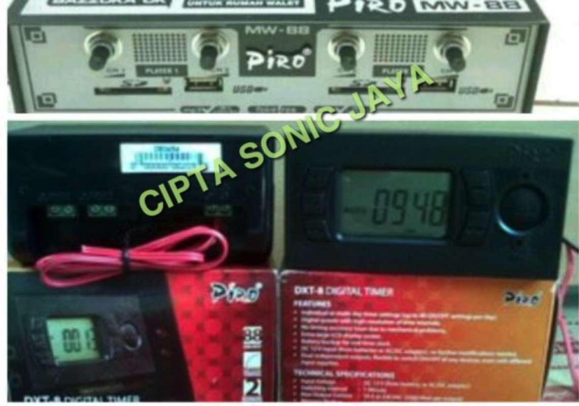 Promo paket mesin piro mw88 plus timer piro dxt 8 untuk suara luar Diskon 23% di Seller Haura ...