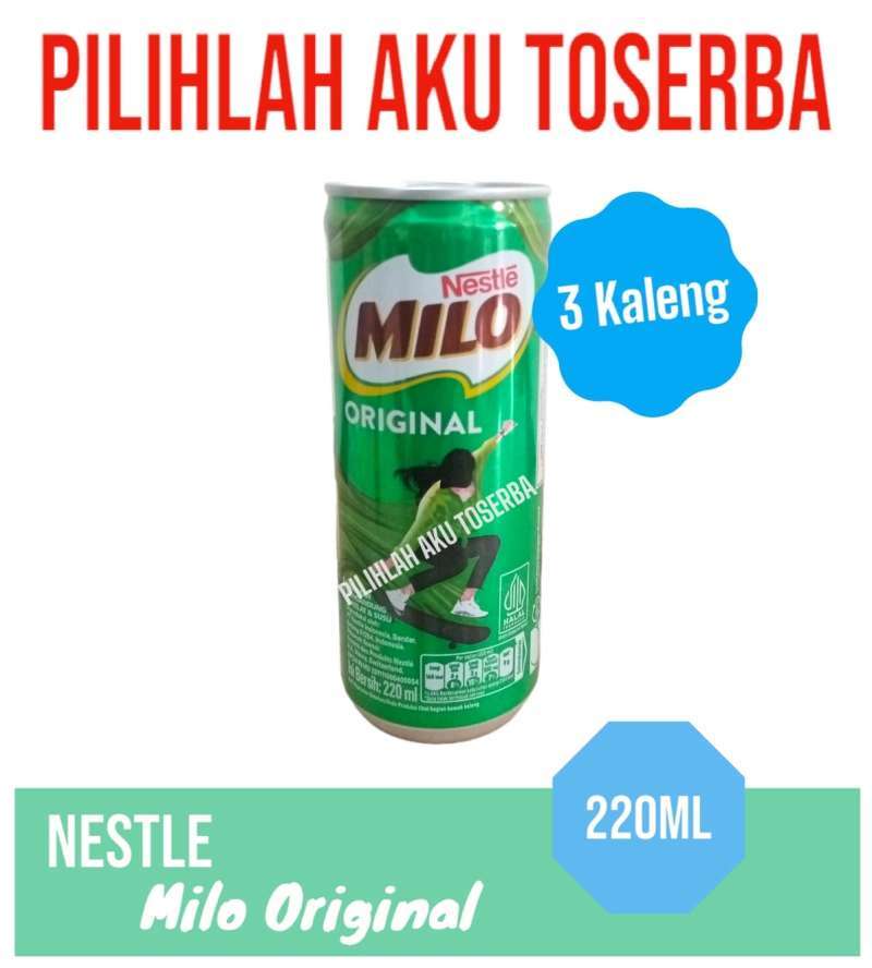 Promo Susu Milo Kaleng Coklat ACTIVE GO ORIGINAL - 220 ml ( HARGA 3 ...