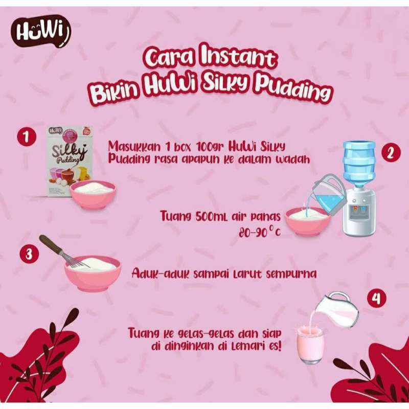 Promo HUWI Premix Silky Pudding Bubuk Pudding Instant (Box 100gr ...