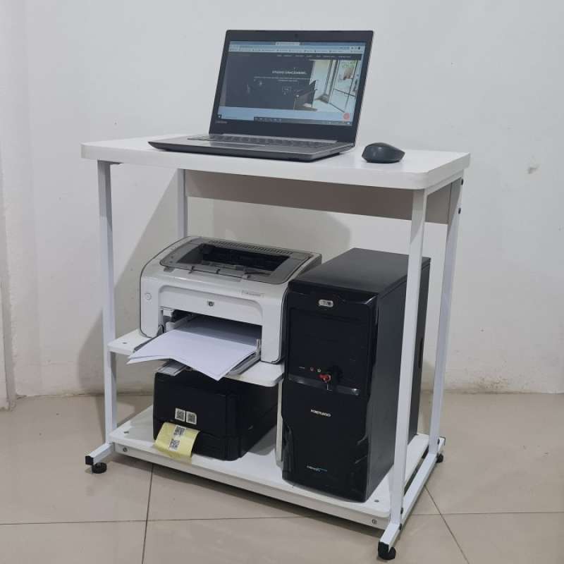 Jual MEJA KOMPUTER BESI MEJA LAPTOP DESKTOP MULTIFUNGSI PRINTER MURAH ...