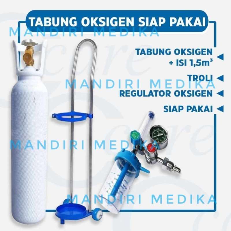 Jual Tabung Oksigen 1.5m3 Set 3in1 Siap Pakai (tabung, Regulator Dan ... Jual Tabung Oksigen 1.5m3 Set 3in1 Siap Pakai (tabung, Regulator Dan ...