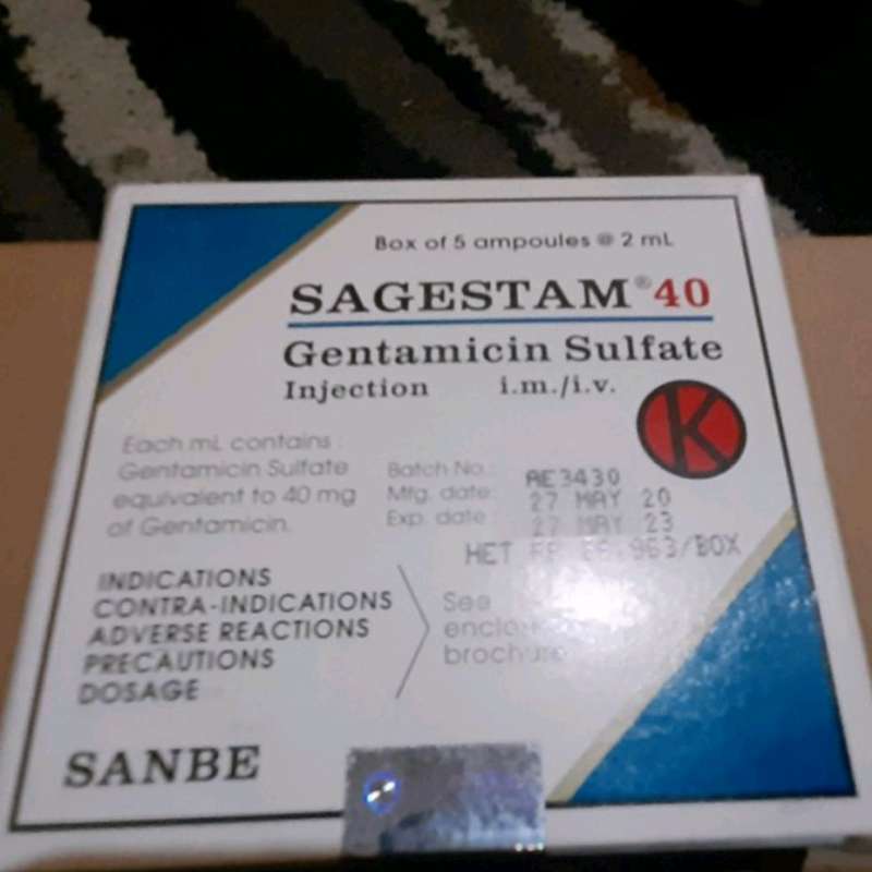 Jual Sagestam40/gentamicin/injeksi/box Original Di Seller Apotek ...