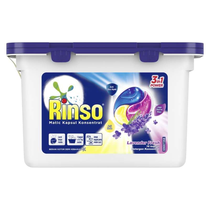 Promo Smg/jog/solo - Rinso Matic Kapsul Konsentrat Lavender Fresh [16 ...
