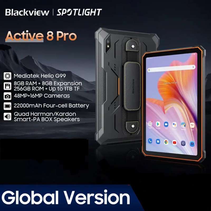 Jual Blackview Tablet Active 8 Pro 16gb+256gb Android 13 Helio G99 ...