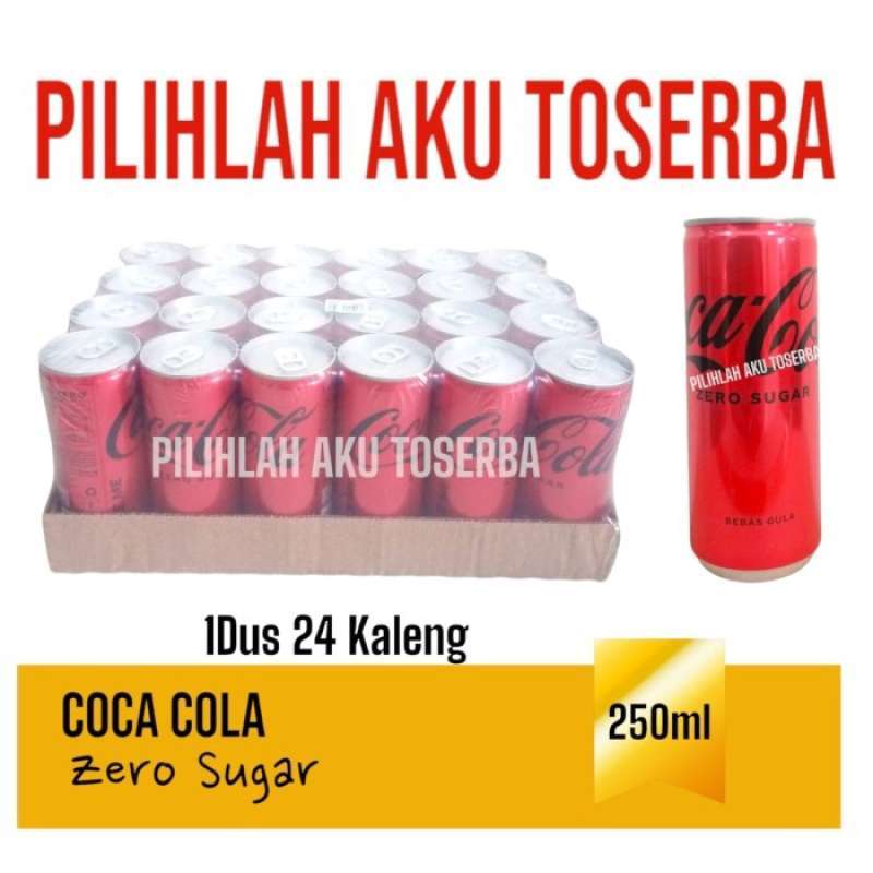 Promo Coca Cola Zero Sugar Kaleng Can 250 Ml - ( Harga 1 Dus Isi 24 ...