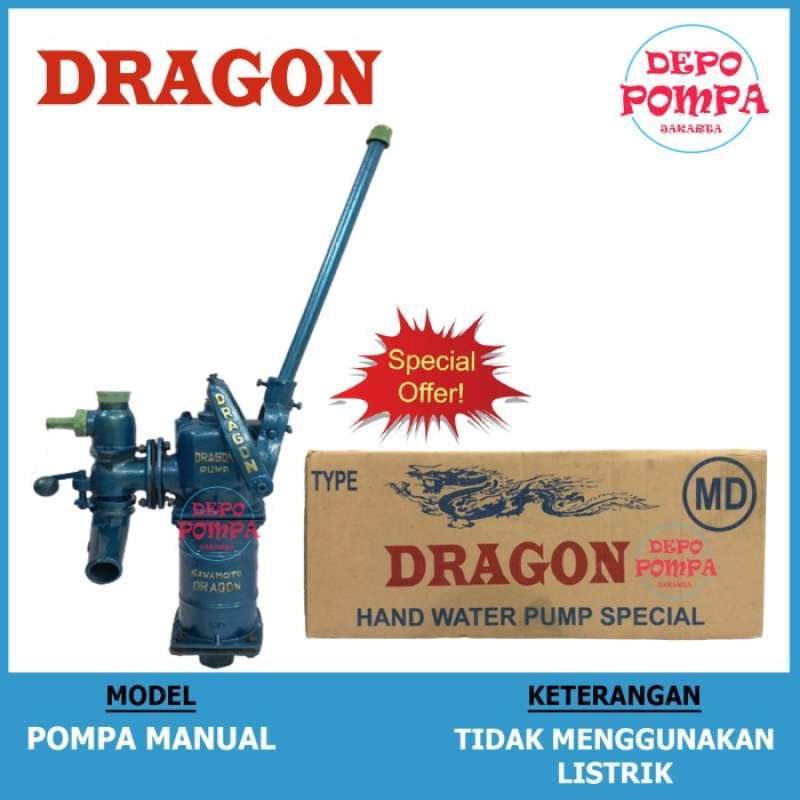 Promo Pompa Air Manual Dragon / Pompa Air Tangan Dragon Diskon 33% Di ...