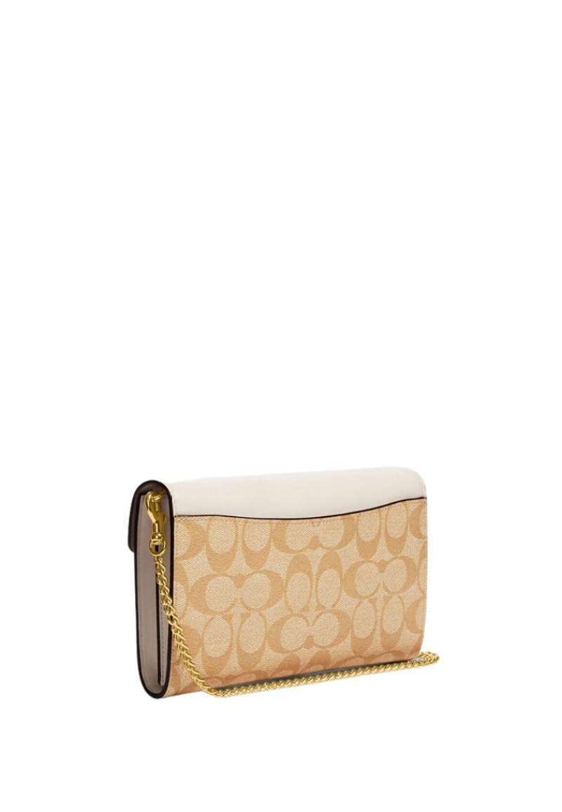 Jual Coach Envelope Clutch Crossbody In Signature Canvas Light Khaki ...