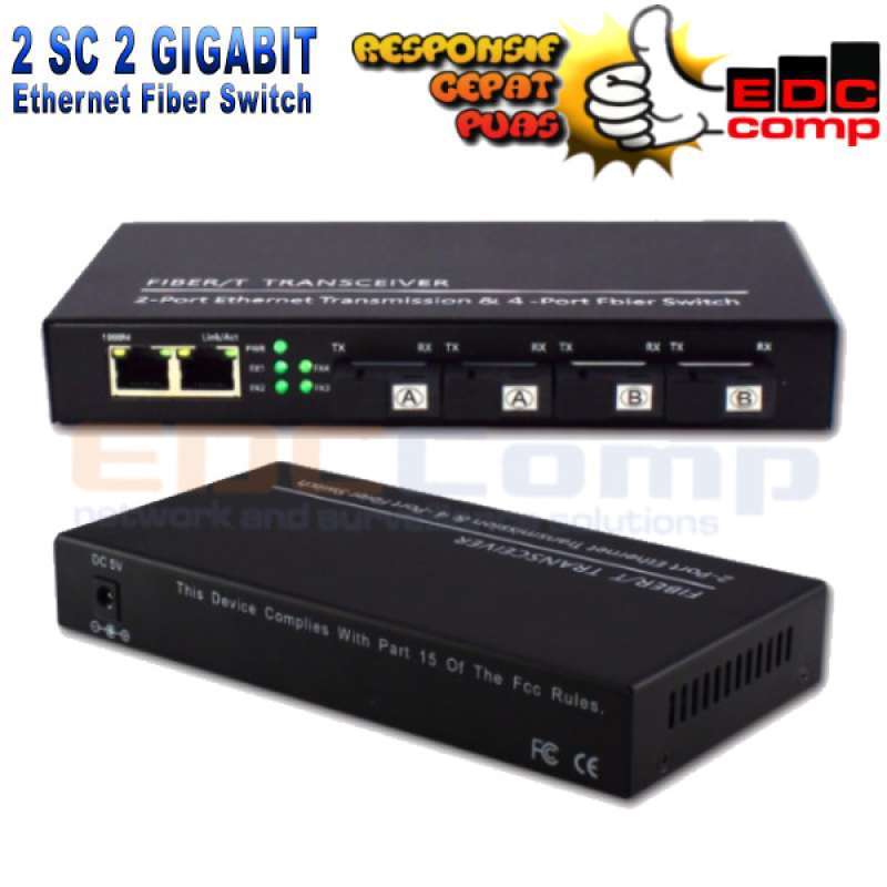 Promo Ethernet Fiber Switch 4 SC 2 Port Gigabit /4 FO 2 Gigabit LAN Diskon 23% di Seller Akurima ...