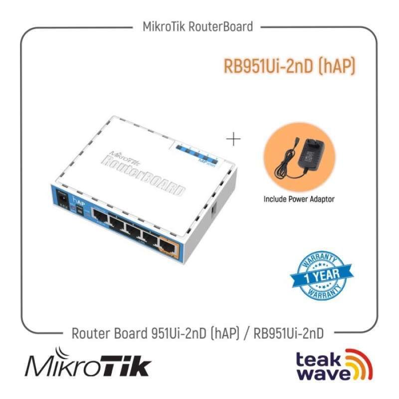 Promo Mikrotik Router Board 951Ui hAP / RB951Ui-2nD HAP Diskon 23% di ...