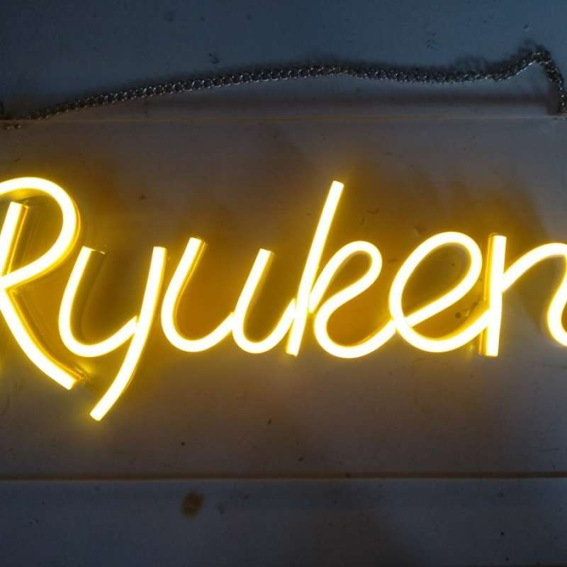 Promo Lampu Led Neon Text Tulisan Ryuken Pesanan Kak Fandy Diskon 23% ...
