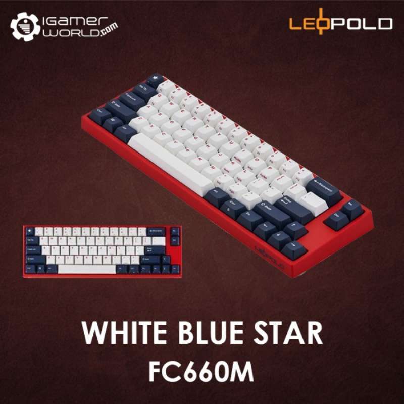 Promo Leopold FC660M White Blue Star Series Mechanical Gaming Keyboard ...