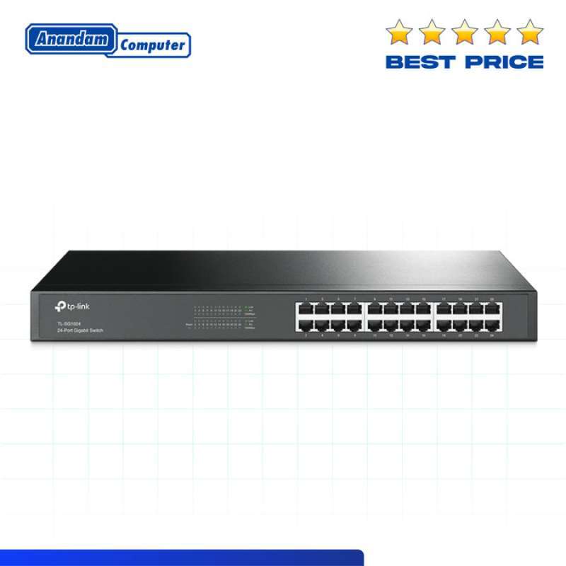 Jual Tp-link Tl-sg1024 Switch Hub 24 Port Gigabit Rackmount - Steel ...