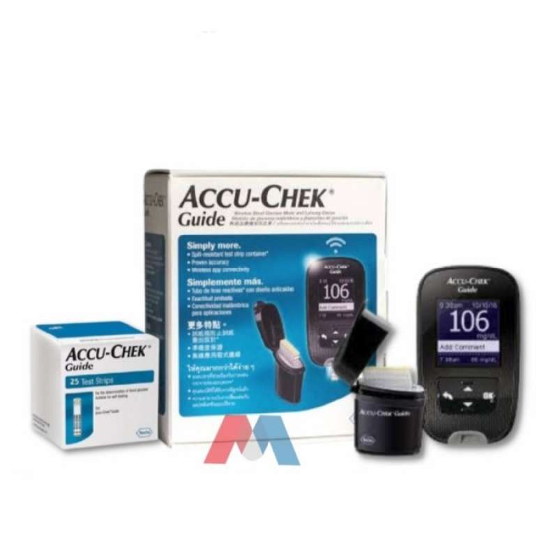 Promo Alat Accucheck Guide Blood Glucose Meter Accu Check + Strip 25 ...