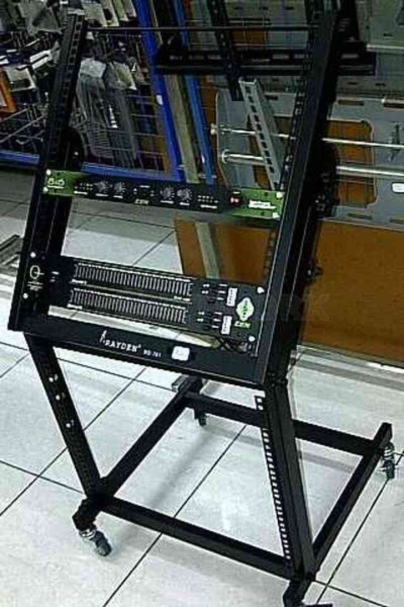 Promo tempat rack power mixer dan alat sound system 9u + mixer Diskon ...