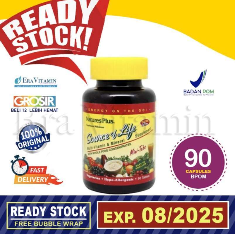 Jual nature's plus source of life 90 mini tabs sol natures di Seller Zebaa Shop - Wanasari, Kab ...