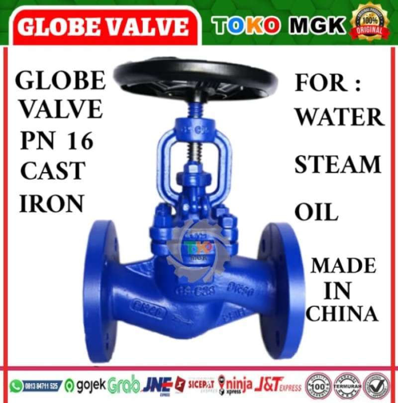 Promo GLOBE VALVE STEAM DN50 2 INCH PN16 CAST IRON HARGA PROMO Diskon ...
