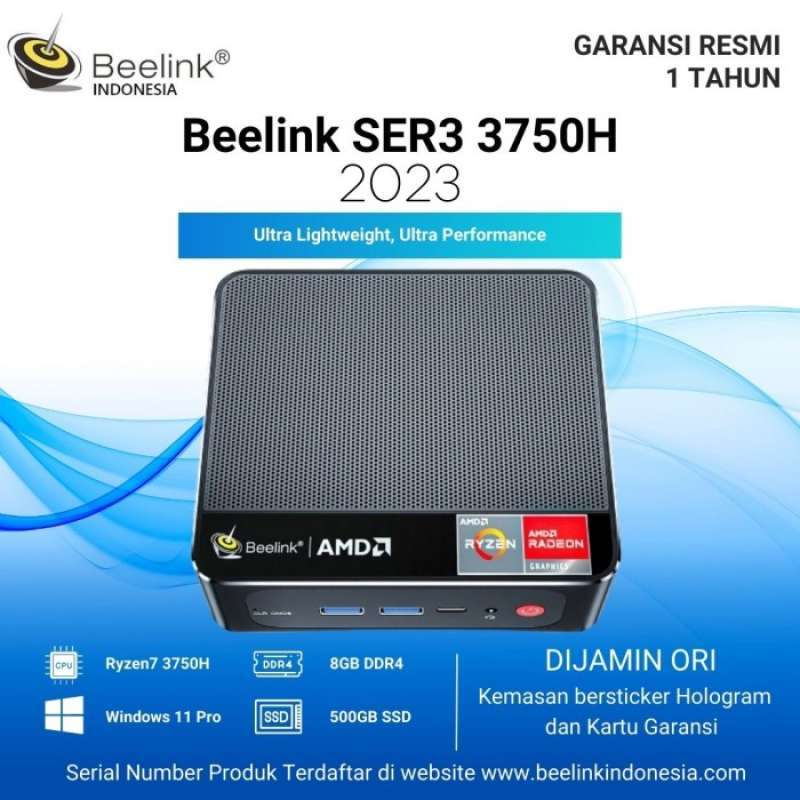 Promo Beelink SER3 AMD Ryzen7 3750H 8/500GB SSD NVMe WiFi 4K Windows 11 Pro Diskon 23% di Seller ...
