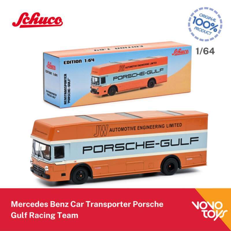 Promo Schuco 1/64 Mercedes Benz Car Transporter Porsche Gulf Racing ...