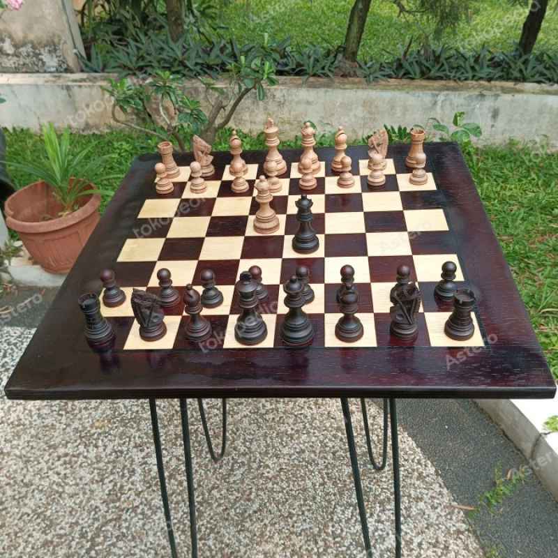 Jual Papan Catur Tebal Albasia 60x60cm+Buah Catur Galahad Wide Based ...
