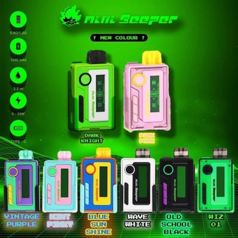Promo Wizvapor Mini Beeper 24W 1200mAh Pod Kit by Wizman / Wiz Vapor ...