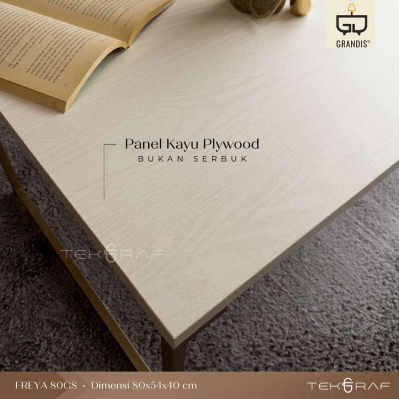 Jual Tekgraf Freya 80 Gs Meja Tamu Coffee Table Kayu Kaki Besi - Meja ...