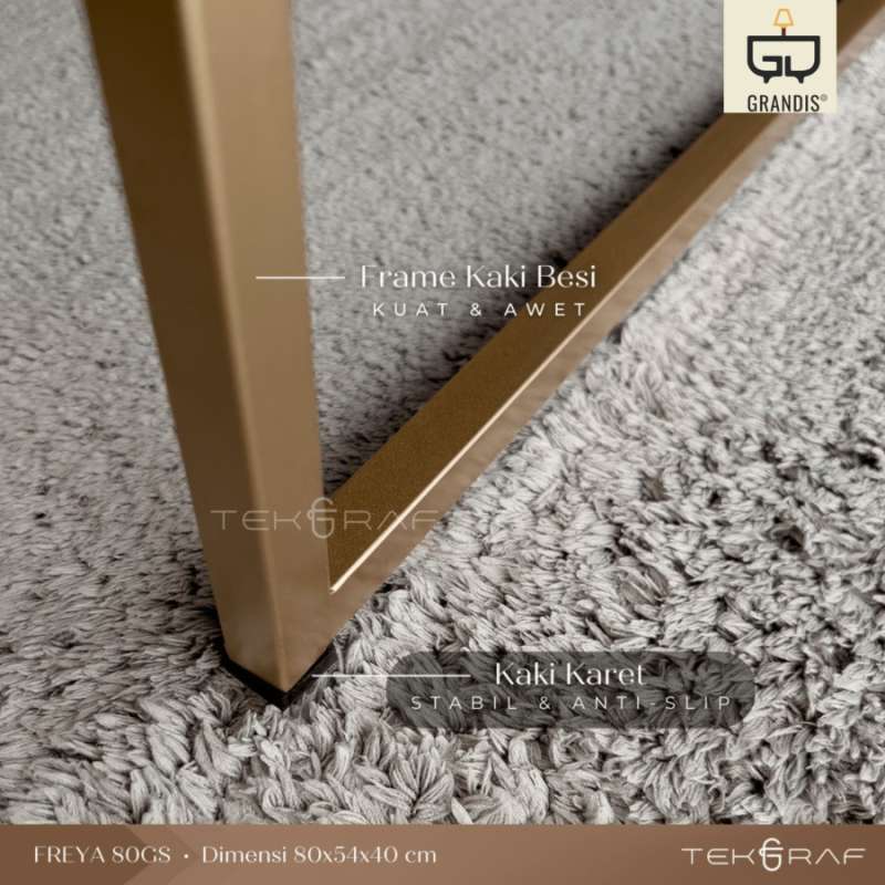 Jual Tekgraf Freya 80 Gs Meja Tamu Coffee Table Kayu Kaki Besi - Meja ...