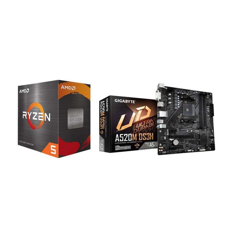 Jual Processor Amd Ryzen 5 5500 + Motherboard Gigabyte A520m Ds3h Di ...