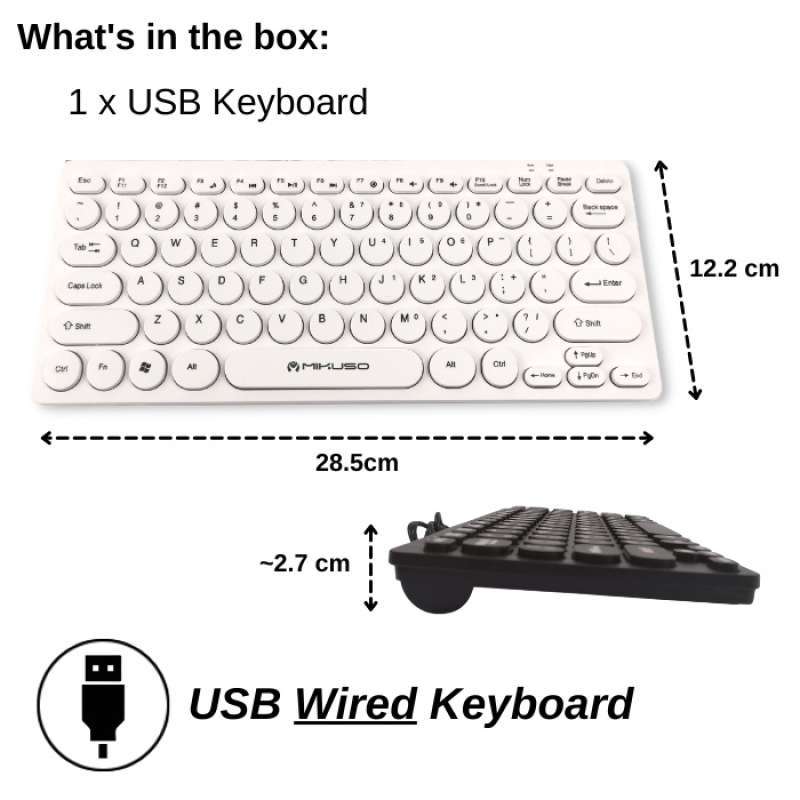 Jual Keyboard Usb Mikuso Kb-003u Wired Keyboard External Portable Plug ...