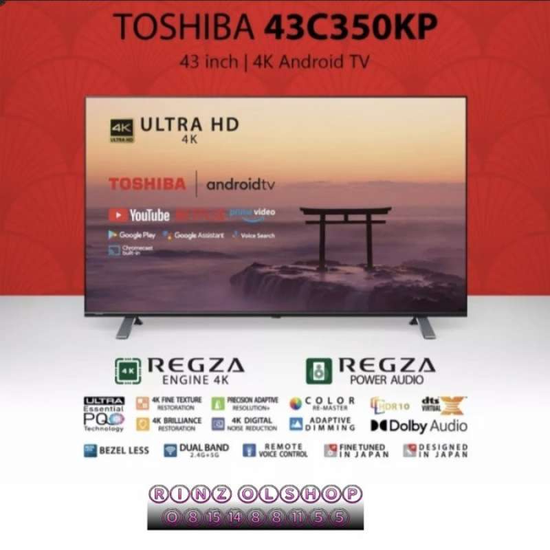 Promo LED TV TOSHIBA 43C350KP ANDROID SMART TV UHD 4K HDR 55 INCH 43C350 Diskon 20% di Seller ...