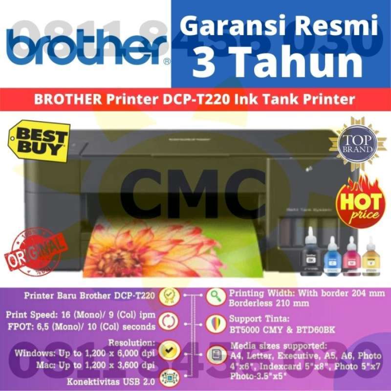 Jual Brother Printer Dcp-T220 Ink Tank Printer di Seller Tunnel store ...