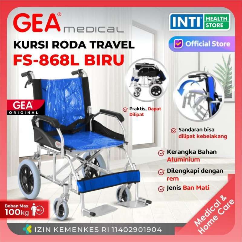 Jual Gea Kursi Roda Alumunium Fs 868 L / Alat Penunjang Gerak Di Seller ...