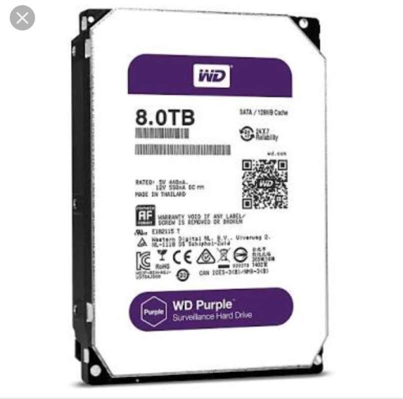Promo WDC purple 8tb for CCTV 24 hours - WD80PURZ Diskon 23% di Seller ...
