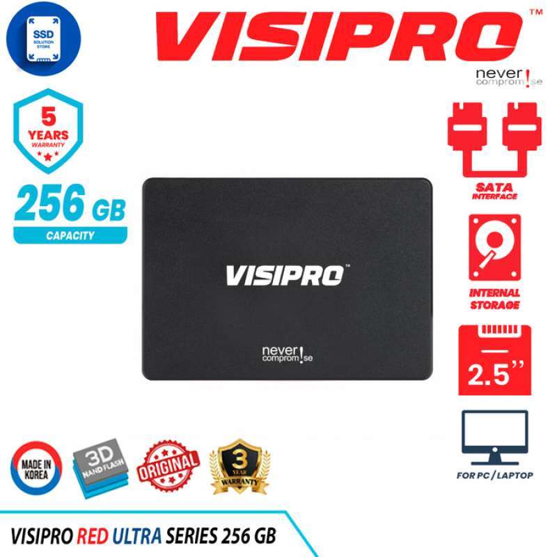 Promo Visipro Red SSD 256GB - Ultra Series - Made In Korea - Garansi 5 ...