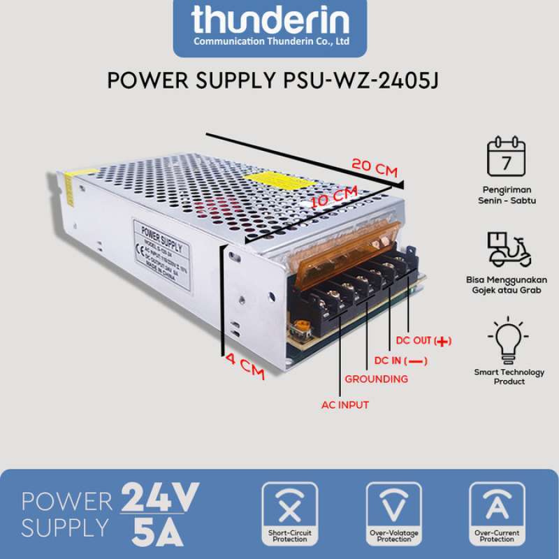 Promo POWER SUPPLY PSU 24V 5A High Quality, 24V 5A SWITCHING Diskon 9% ...
