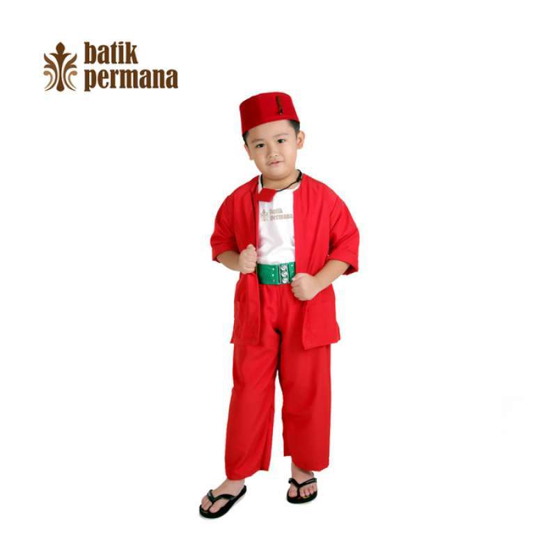 Jual Pangsi betawi anak lengkap, baju adat betawi anak lengkap,pangsi ...