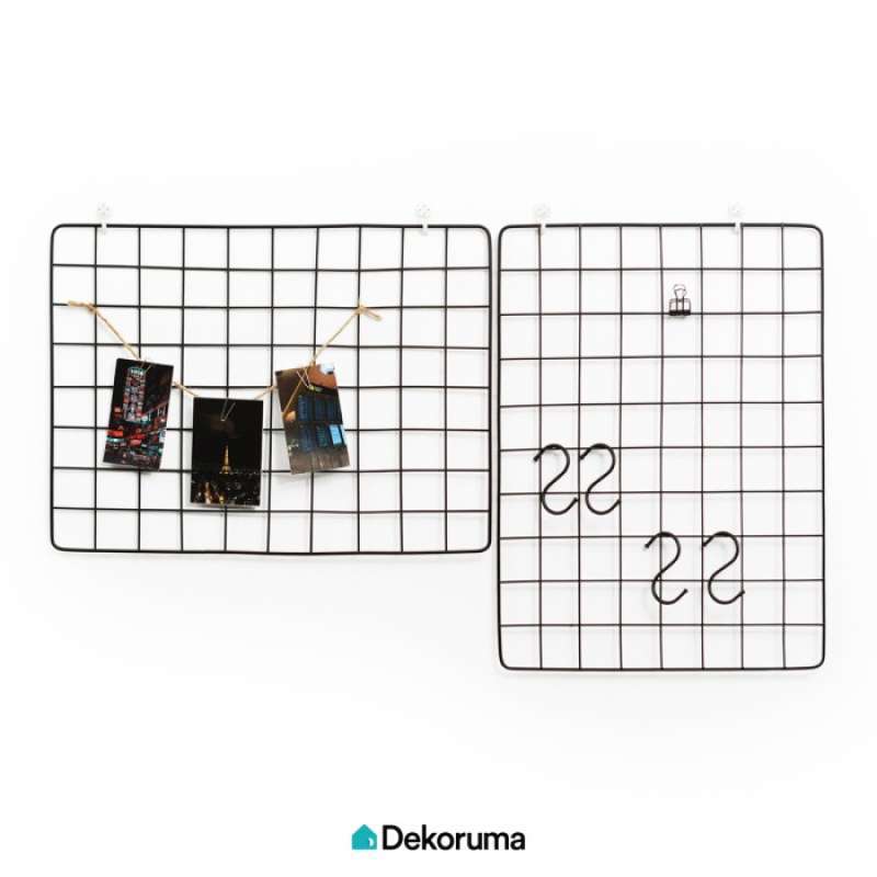 Promo Dekoruma Soji Rak Dinding Gantung / Wire Grid Set Diskon 23% di ...