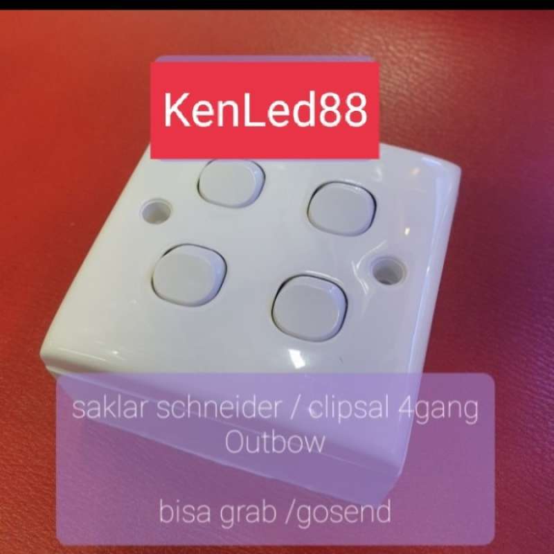Jual Saklar 4gang/isi 4 Outbow Clipsal Sakelar Lampu Schneider Classic ...