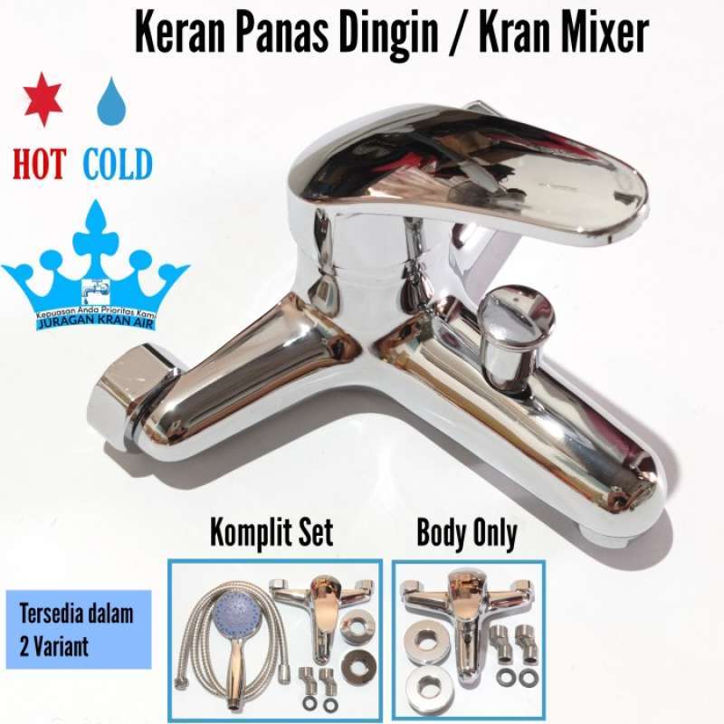 Promo Kran Panas Dingin Keran Mixer Hot Cold Water Heater Shower Mandi Set Diskon 23% di Seller ...