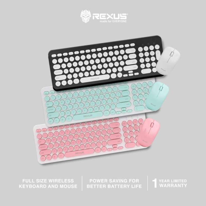 Promo Rexus KM10 KM 10 Keyboard Mouse Wireless Combo Diskon 23% di ...