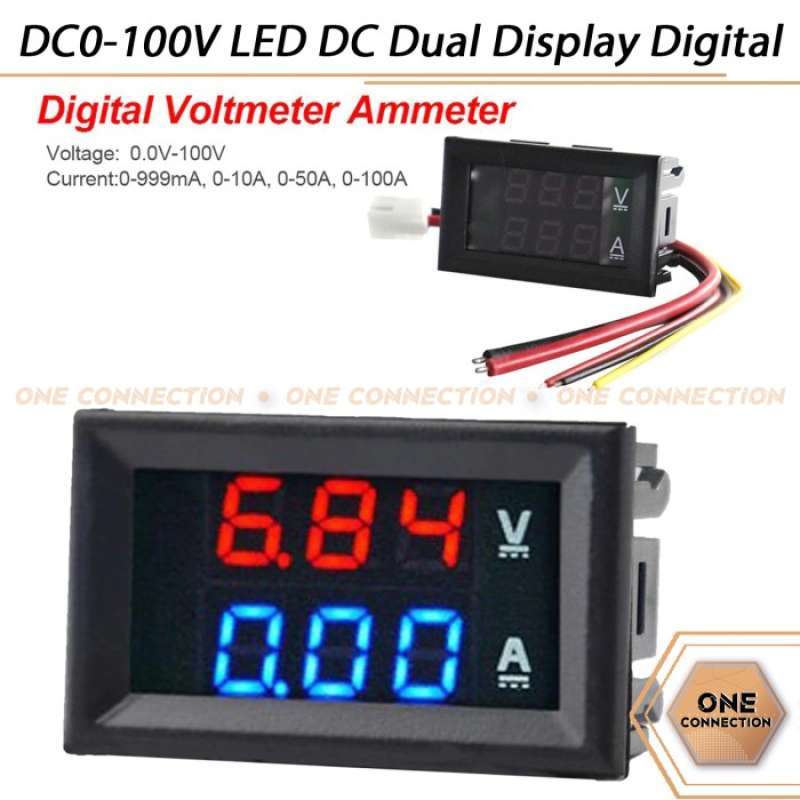 Promo DC0-100V LED DC Dual Display Digital Ampere/Amps/ Current and ...