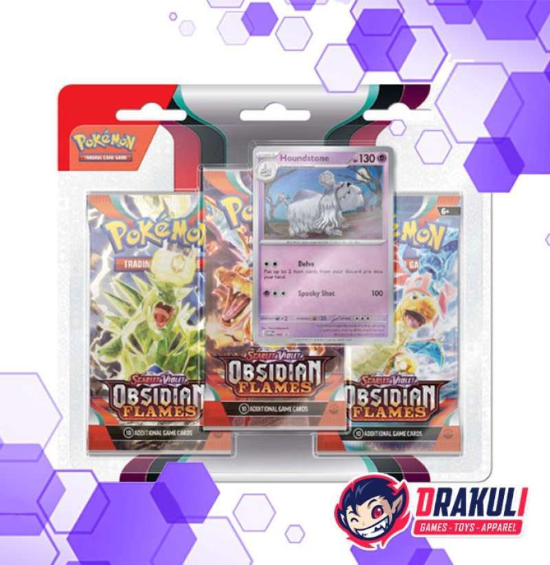 Jual TCG Pokemon Obsidian Flame SV3 3 Pack Booster Blister - Houndstone ...